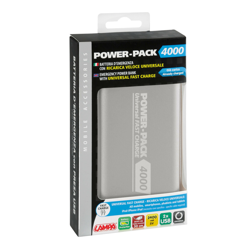 Power-Pack 4000 - Fast Charge - Silver