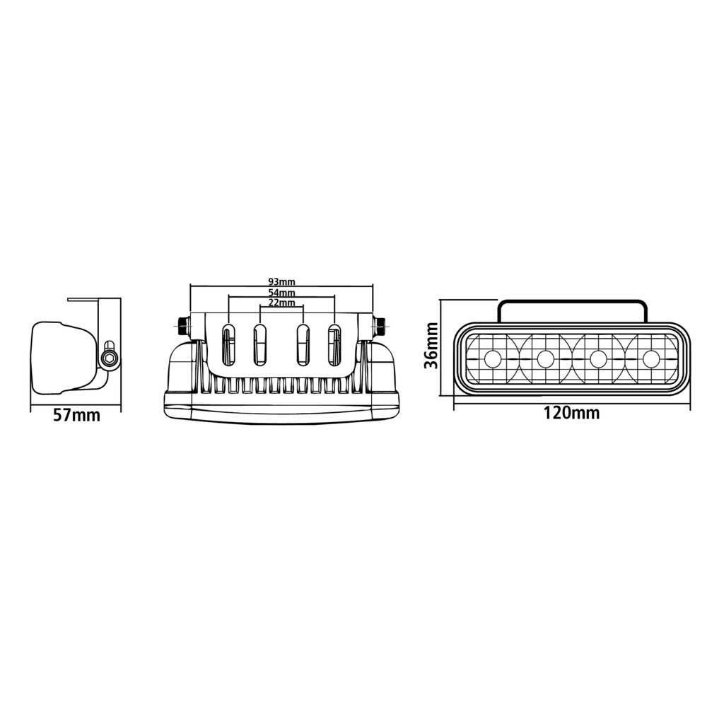 Fari a Led per marcia diurna - DRL L-4 - 12/24V