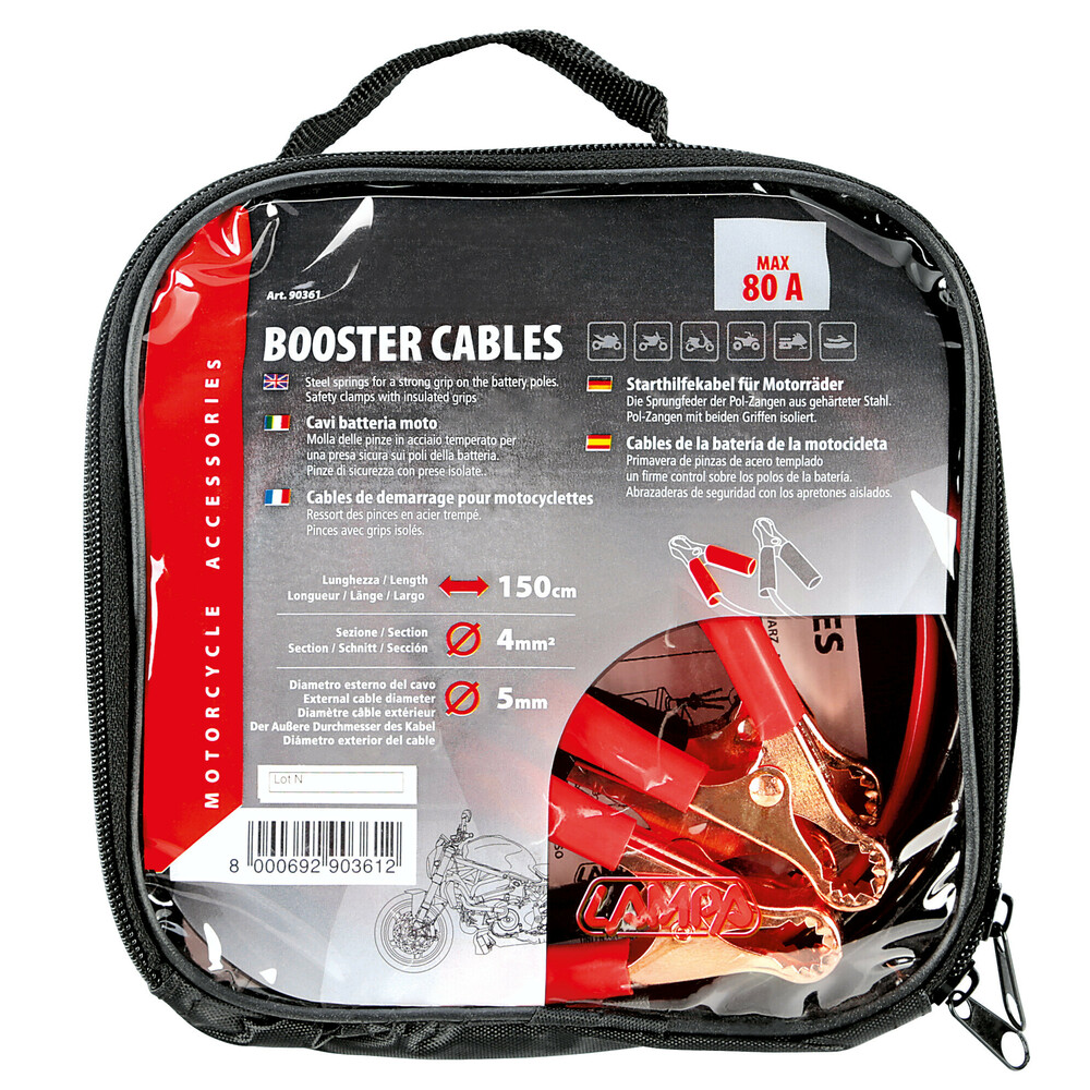 Motorcycle booster cables
