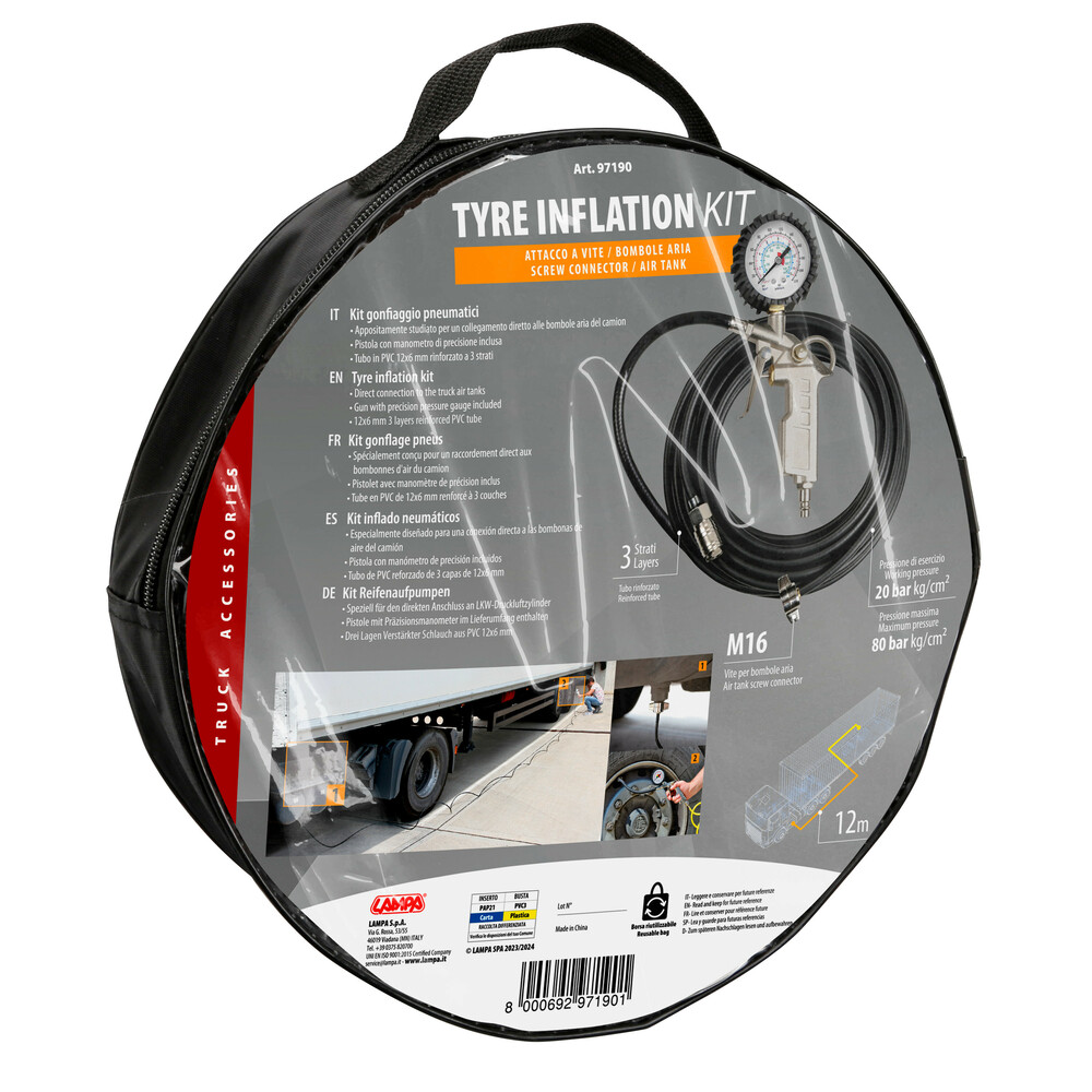 Tyre inflation kit – Truck air tank connection